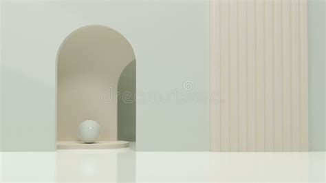 3d Rendering Product Display Architecture Abstract Background Stock Illustration Illustration