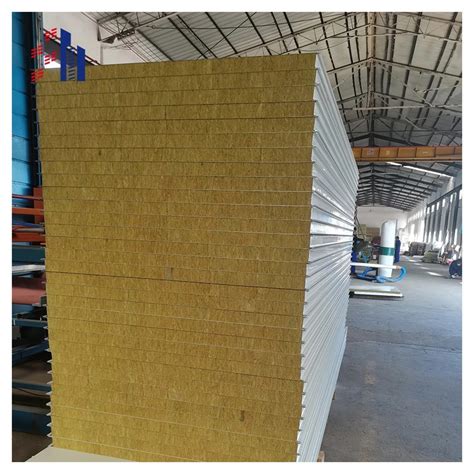 Fireproof Rock Wool Insulated Wallroof Sandwich Panelsboards For