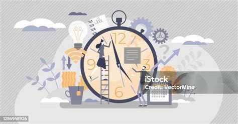 바쁜 작업 생산성 작은 사람 개념에 대한 일정과 시간 관리 0명에 대한 스톡 벡터 아트 및 기타 이미지 0명 계획 낮 Istock