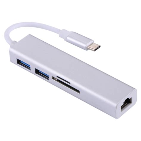 USB Type C To Ethernet 2 Port USB Adapter Hub