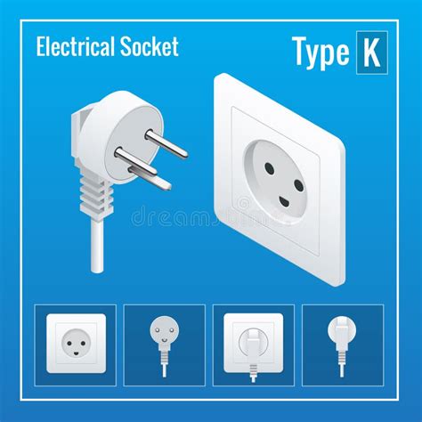 Isometric Switches And Sockets Set Type I Stock Vector Illustration Of Current Icon 79668223
