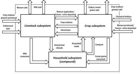 a typical farm system diagram for farms in koumbia burkina faso