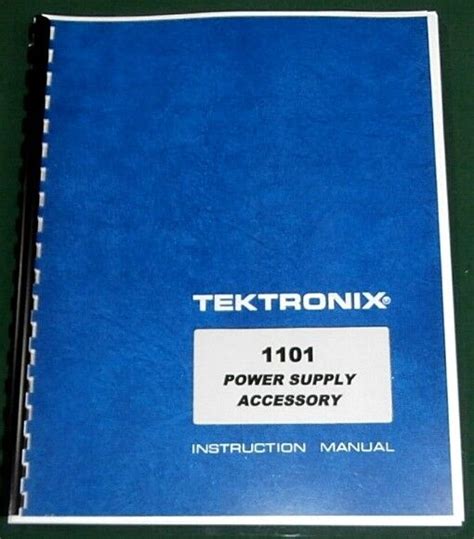 Tektronix 1101 Instruction Manual Comb Bound And Protective Plastic Covers Ebay