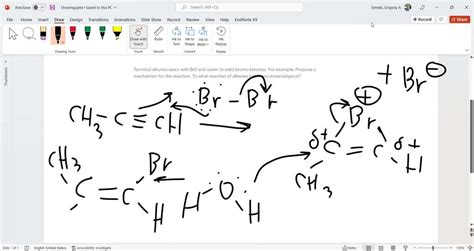 Solved Terminal Alkynes React With Br2 And Water To Yield Bromo