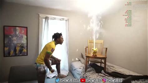 Ishowspeed Sets Off Firework In Room Again Youtube