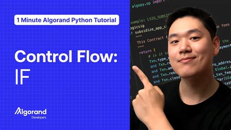 Control Flow If 1 Minute Algorand Python Tutorial Youtube