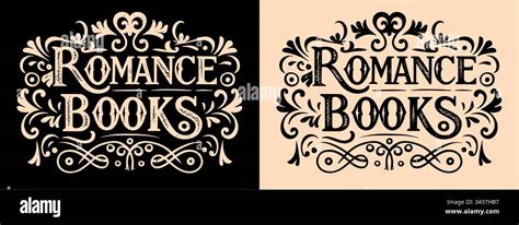 Romance Books Text Fantasy Reader Lettering Ornamental Frame Dark Academia Victorian Era Style