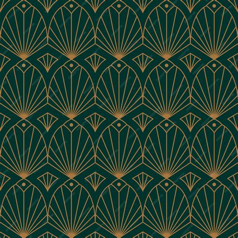 Premium Vector Art Deco Seamless Pattern In A Trendy Minimal Style Vector Abstract Geometric