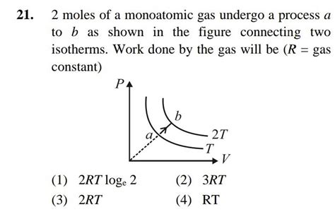 2 Moles Of A Monoatomic Gas Undergo A Process A To B As Shown In The Figu