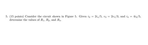 Solved 5 15 Points Consider The Circuit Shown In Figure