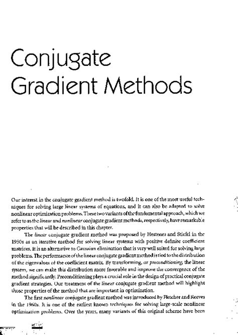 pdf conjugate gradient methods thi nguyễn quang