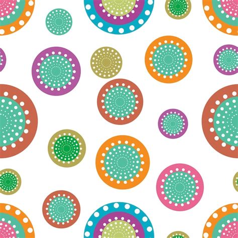 Premium Vector Circle Vector Seamless Pattern Design