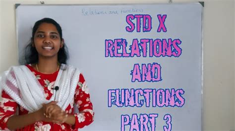 standard 10 maths unit 1 relations and functions part 3