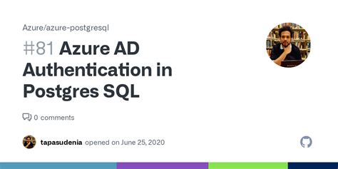 Azure Ad Authentication In Postgres Sql · Issue 81 · Azureazure Postgresql · Github