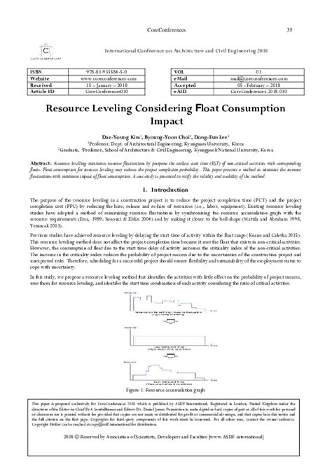 pdf resource leveling considering float consumption impact