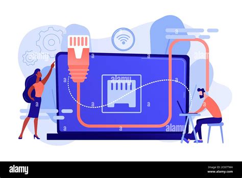 Ethernet Connection Concept Vector Illustration Stock Vector Image Ethernet Connection Concept Vector Illustration Stock Vector Image