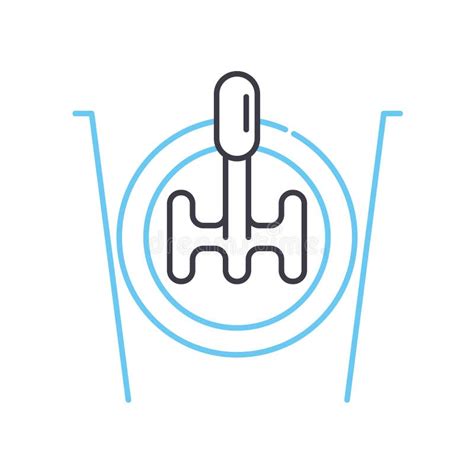 Gear Line Icon Outline Symbol Vector Illustration Concept Sign Stock Vector Illustration Of