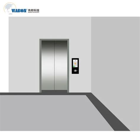 7 Inch Black Glass Touchscreen Elevator Floor Selector With Qr Code Recognition Multimedia