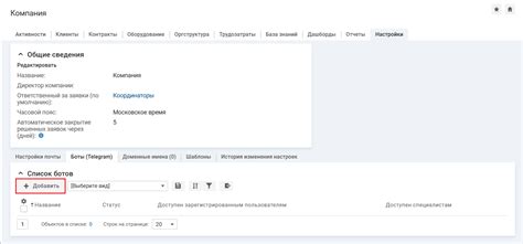 Настройка Telegram бота