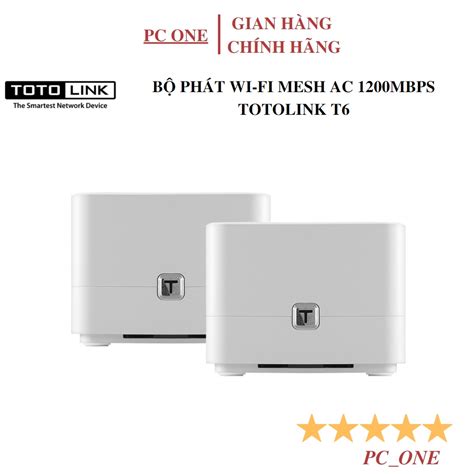 Bộ Phát Wi Fi Mesh Gia Đình Chuẩn Ac 1200mbps Totolink T6 V3 2 Pack