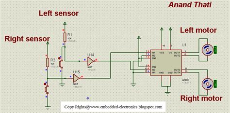 circuit diagram of line follower robot without using microco