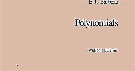 Mundo Preuniversitario Mathematique Mathematics Physics ФИЗИКА Barbeau E J Polynomials A