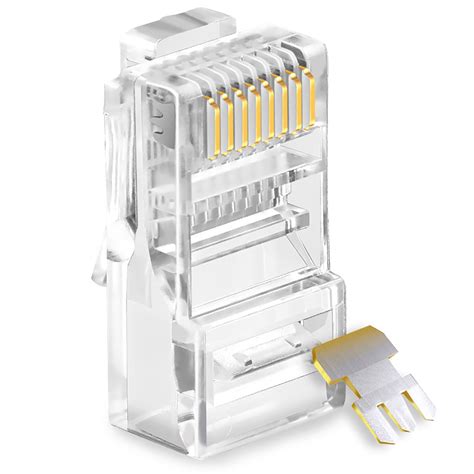 Rj45 Connector 20 50 100pcs 8p8c Utp Gold Plated Network Modular Plug Ethernet Cables Rj 45