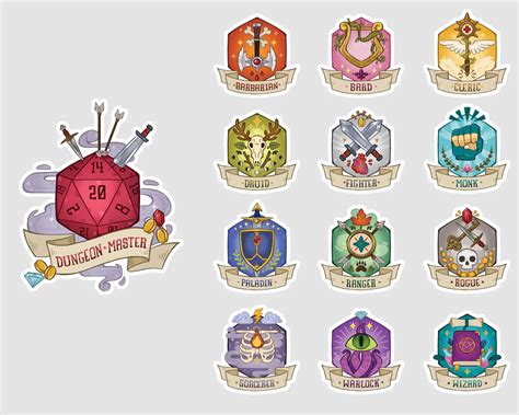 Dandd Class Stickers Rain City Games