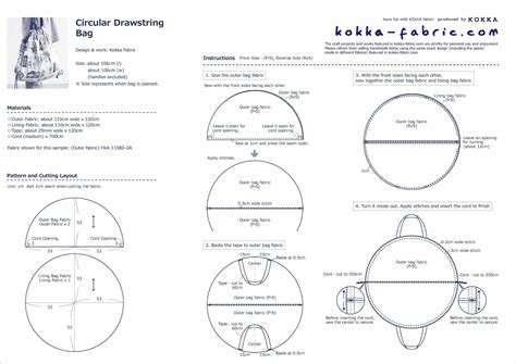 Free Printable Drawstring Bag Pattern FREE Printable HQ