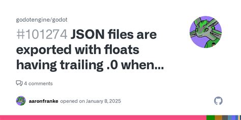 Json Files Are Exported With Floats Having Trailing 0 When They Should
