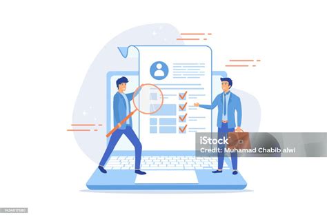 Hr 전문가가 최고의 직업 후보자를 선택합니다 순위를 가진 다양한 사람들의 프로필 신입 사원을 검색하는 회사 Cv 이력서 및 채용 과정의 개념 플랫 벡터 현대 일러스트 레이