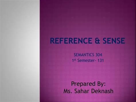 Ppt Reference And Sense Powerpoint Presentation Free Download Id 3121203