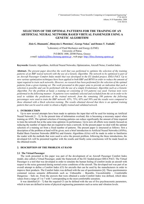 Pdf Selection Of The Optimal Patterns For Training Of An Artificial Neural Network Based