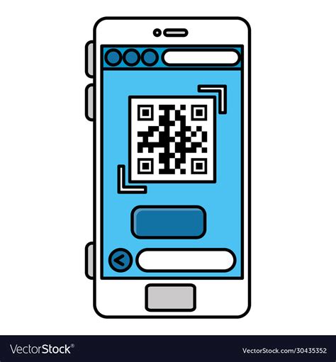 Qr Code Inside Smartphone Design Royalty Free Vector Image