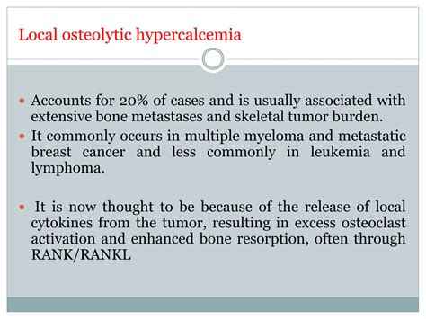 Hypercalcemia In Malignancy Pptx Endocrine And Metabolic Diseases