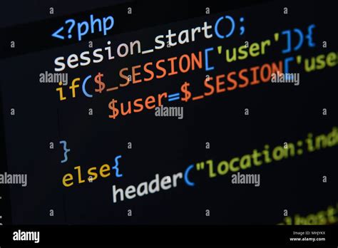 Real Php Code Developing Screen Programing Workflow Abstract Algorithm Concept Lines Of Php