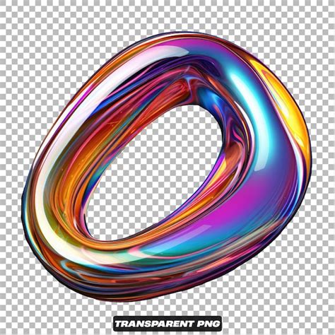 Premium Psd Iridescent 3d Abstract Geometric Shape Png Isolated