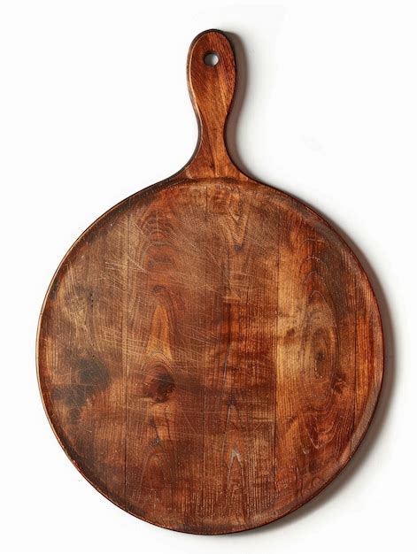 Wood Pizza Board Rustic Wooden Background For Cooking On Old Breadboard Premium Ai Generated Image