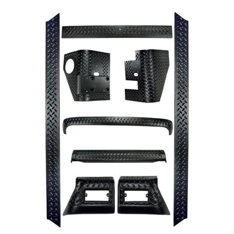 9 Piece Body Armor Kit By Rugged Ridge 97 06 Jeep Wrangler Tj