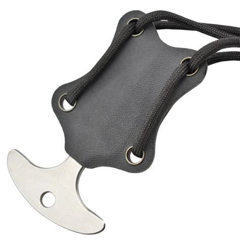 Fppush Silver Mini Push Dagger Acier 440c Etui Kydex Avec Paracord