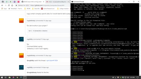 Bug Issue While Running Installation Command On Windows 10 · Issue