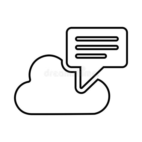 Cloud Conversion Outline Icon Line Art Vector Stock Vector