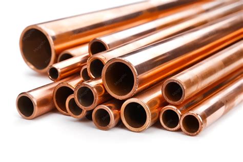 Premium Photo Industrial Copper Pipes