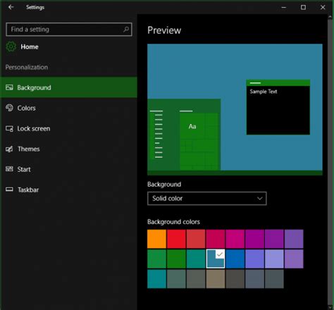 Windows Anniversary Update Color Personalization Settings