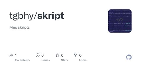 Github Tgbhyskript Mes Skripts