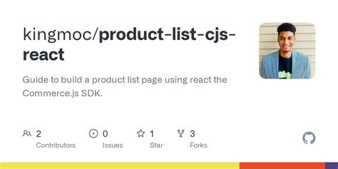 github kingmoc product list cjs react guide to build a product list