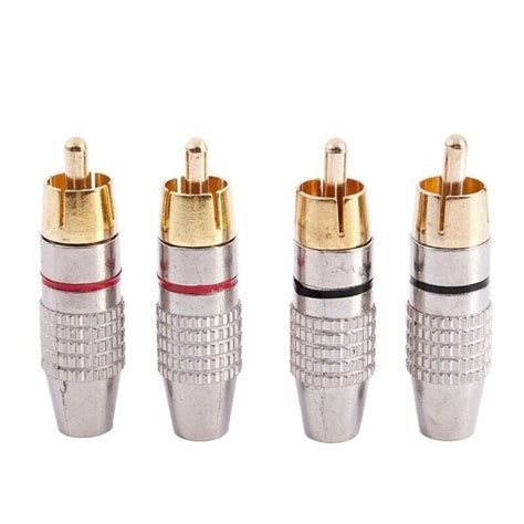 Sh Non Solder Cctv Camera Av Solder Free Cable Rca Male Plug Connector