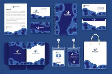Premium Vector Abstract Style Stationery Template Design