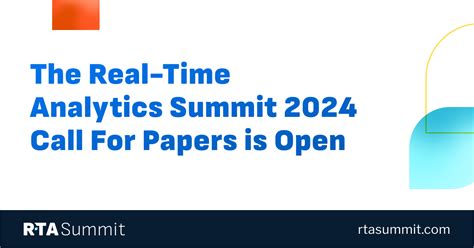 The Real Time Analytics Summit 2024 Cfp Is Open Startree