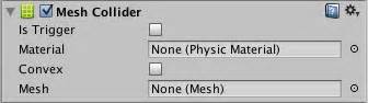 Unity Manual Mesh Collider